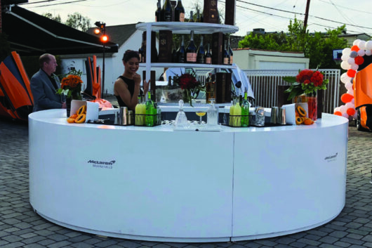 Circular Bar Rental + Branding For Los Angeles, Vegas, CA Events