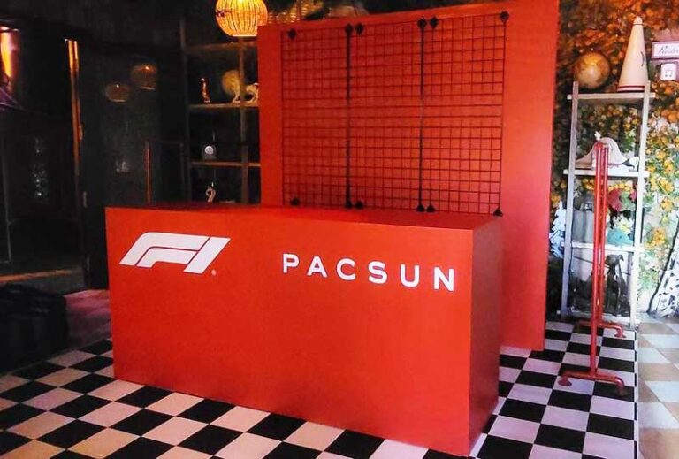 F1 PacSun Collab Pop-Up Store Install in West Hollywood