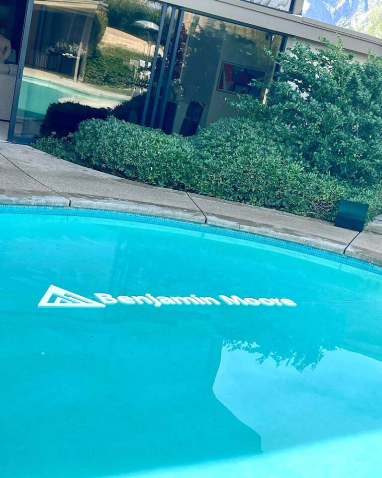 Custom Logo Pool Float In Palm Springs - Red Carpet Systems